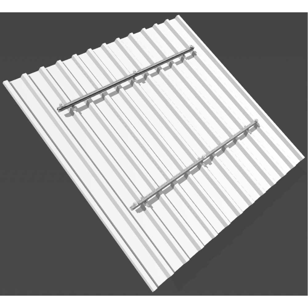 Solar Mount 4 X 60 / 72 Cell Portrait Orientation onto Angled IBR Roof ...